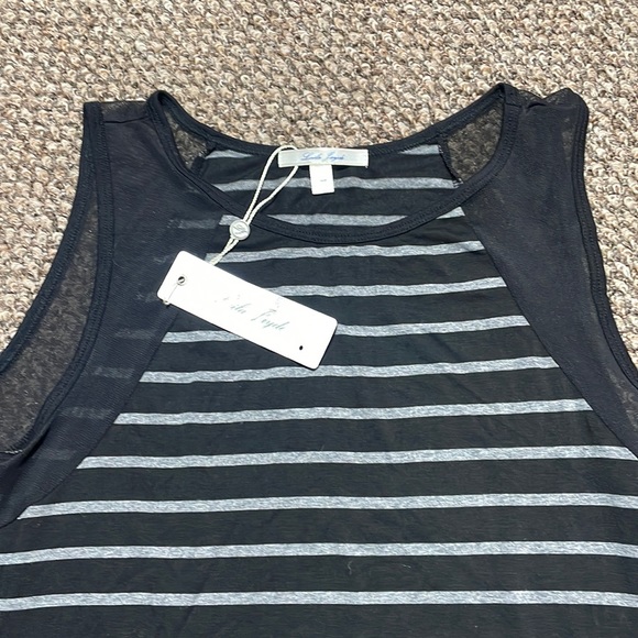 Laila Jayde | Tops | Laila Jayde Striped Tank With Sheer Panels Nwt ...